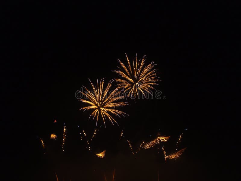 Great Fireworks in the Night Stock Photo - Image of holidays, explosion ...