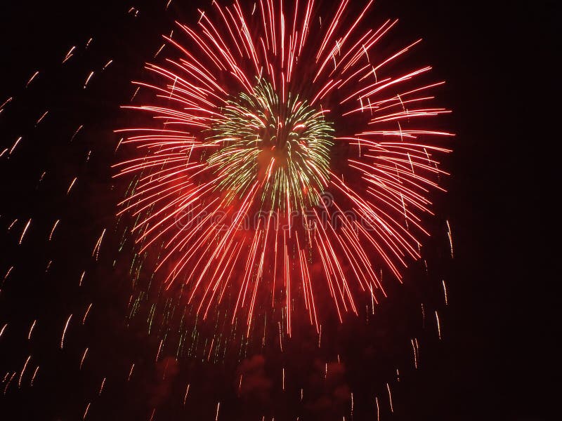 Great Fireworks in the Night Stock Photo - Image of exploit, holidays ...