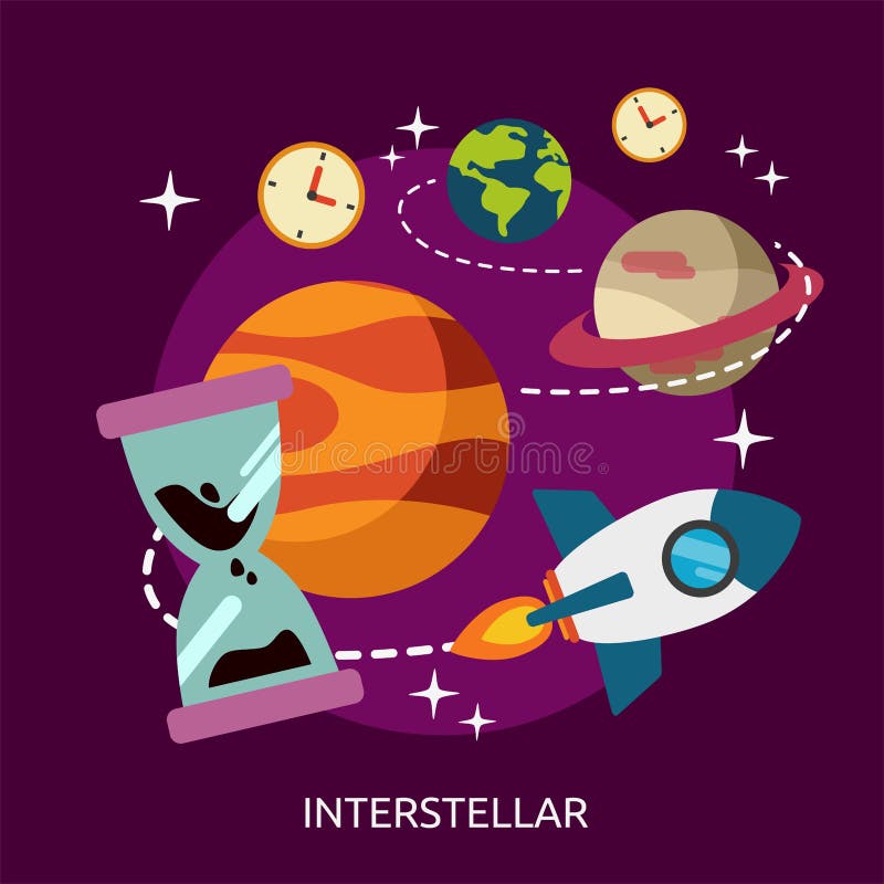 Interstellar Conceptual Design Stock Vector - Illustration of voyage ...