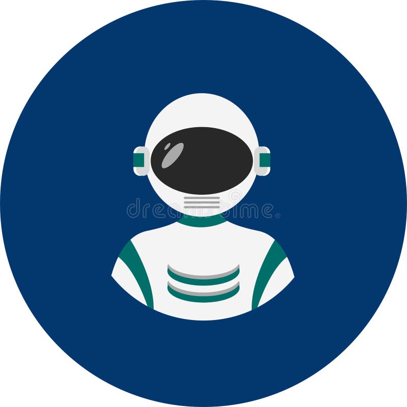 Astronaut Icon Design stock vector. Illustration of circle - 121909143