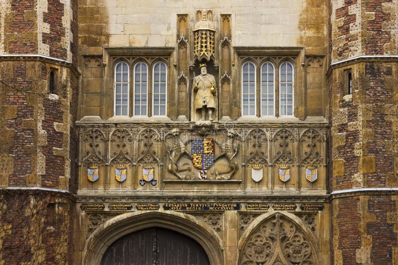 Great Gate in Trinity College of Cambridge University, Cambridge ...