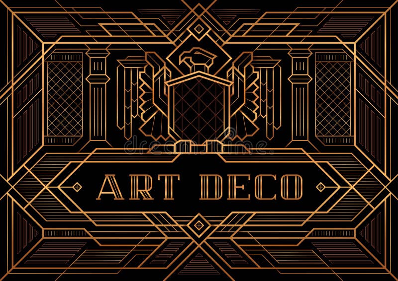 Vector of Gatsby Font and Alphabet, Gold Letter Set Stock Vector ...