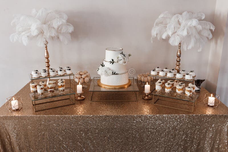 Glitz ang glam dessert bar stock photo. Image of style - 246043508