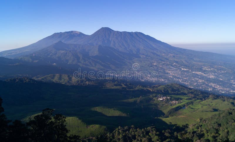 The Great of Gede Pangrango in the Morning View Stock Photo - Image of ...