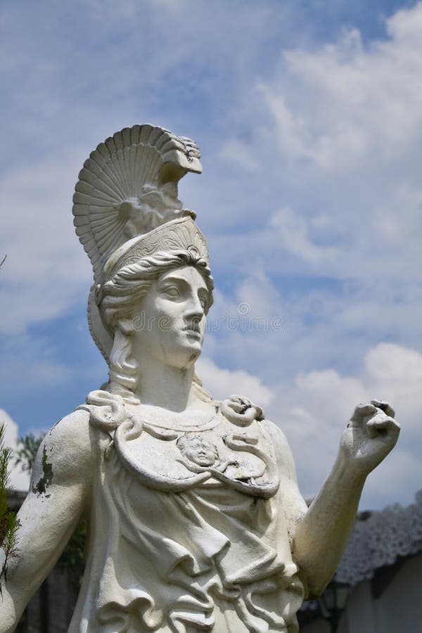 Great Goddess Statue of Athena Stock Image - Image of athena, statue ...