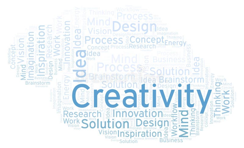 Creativity Word Cloud, Made with Text only. Stock Illustration ...