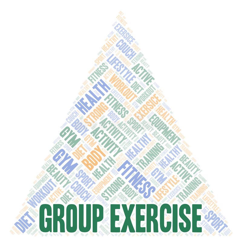Group Exercise word cloud stock illustration. Illustration of exercise ...