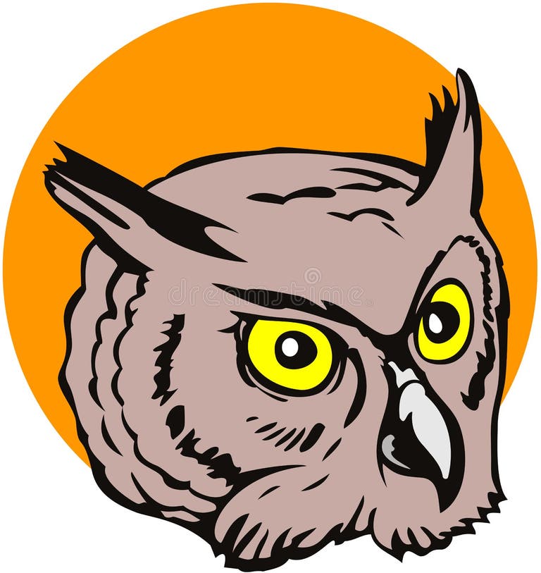 Great Horned Owl Vector Stock Illustrations – 228 Great Horned Owl ...