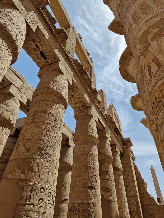 The Great Hypostyle Hall and Clouds at the Temples of Karnak (ancient ...
