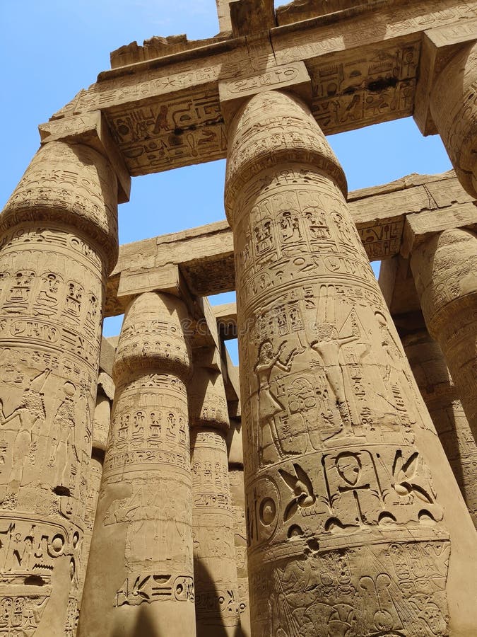 Great Hypostyle Hall and Clouds at the Temples of Karnak (ancient ...