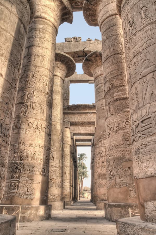 Great Hypostyle Hall in Karnak Stock Photo - Image of archeology ...