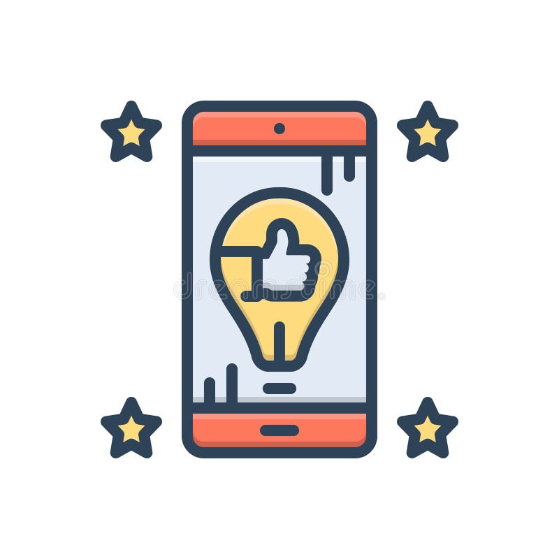 Color Illustration Icon for Great, Positive and Approval Stock Vector ...