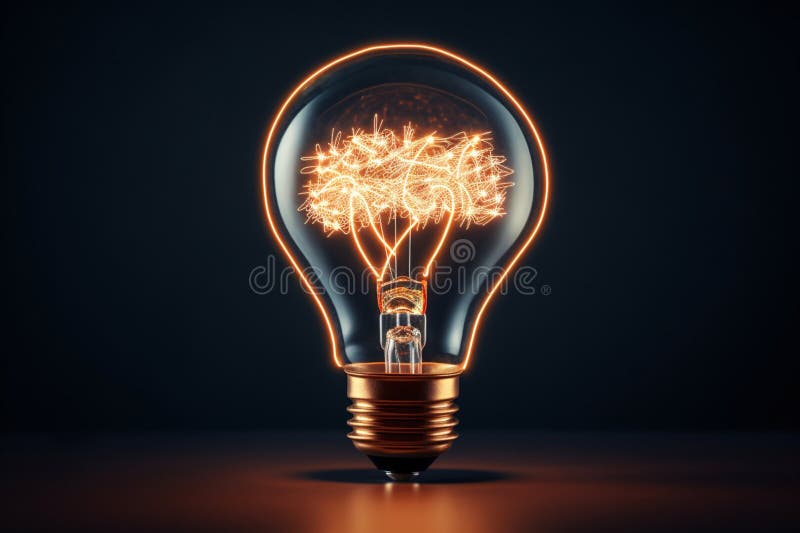 Great Idea and Smart Strategy Concept Portrayed by a Light Bulb Drawing ...