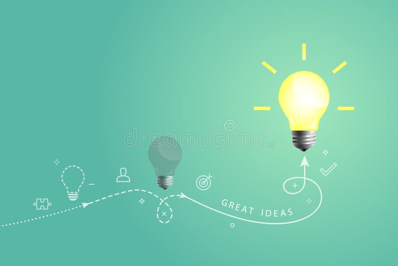 Great Ideas and Progress Concept Stock Vector - Illustration of ...