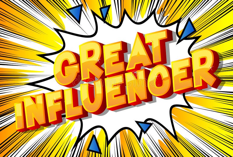 Great Influencer - Comic Book Style Words. Stock Vector - Illustration ...