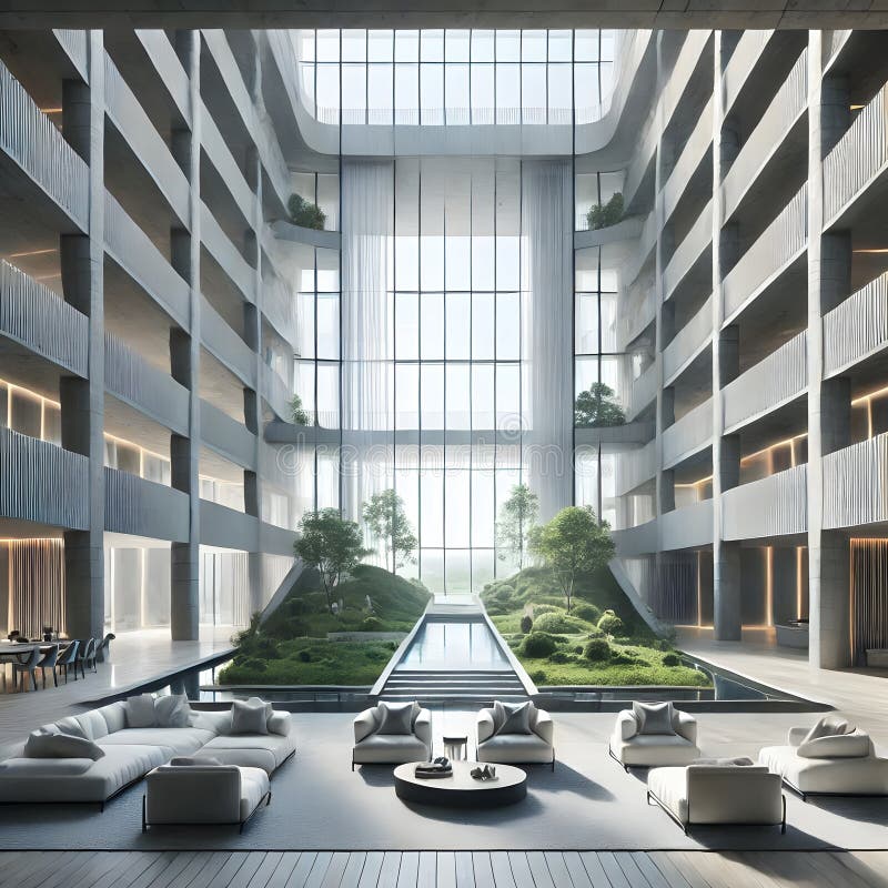 A Great Interior Building that is Comforting Stock Photo - Image of ...