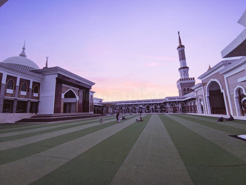 The Great Islamic Center Mosque in Indramayu West Java Stock Photo ...