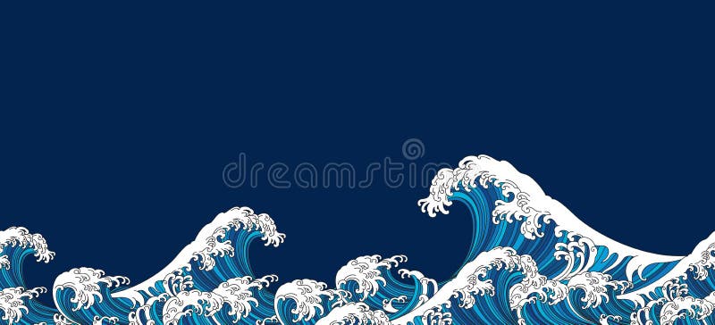 Japan Great Wave Wide Stock Illustrations – 1 Japan Great Wave Wide ...