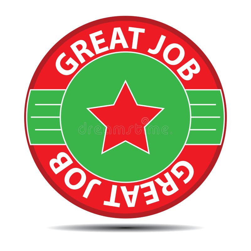 Great Job Badge stock vector. Illustration of hard, work - 91001780