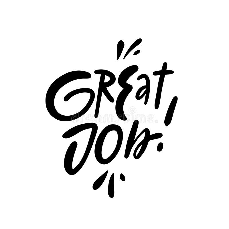 Great Job Script Stock Illustrations – 90 Great Job Script Stock ...