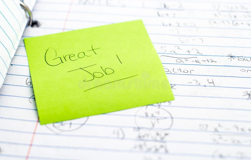 Great job homework stock image. Image of algebra, assignment - 53852703