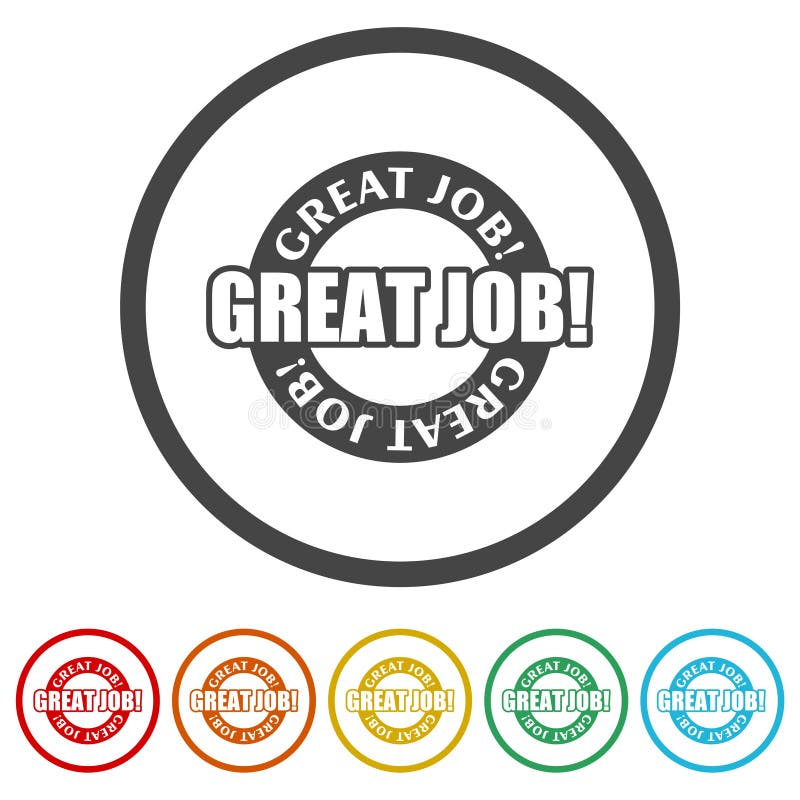 Great Job Set Stock Illustrations – 678 Great Job Set Stock ...