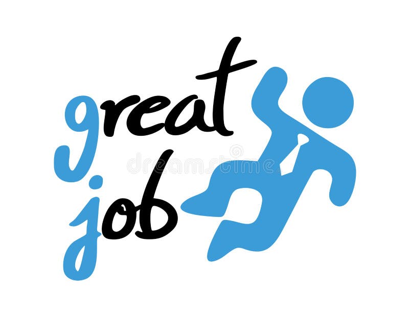 Great job message stock vector. Illustration of design - 117535075