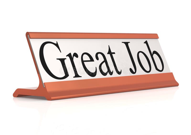 Great Job table tag stock illustration. Illustration of employee - 78806888