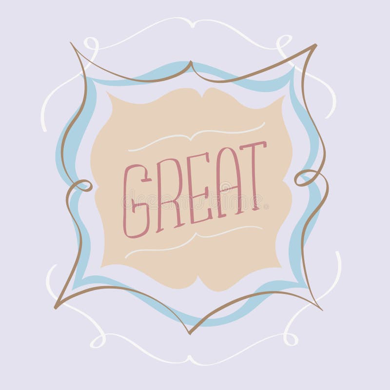 Great Label. Vector Illustration Decorative Design Stock Vector ...