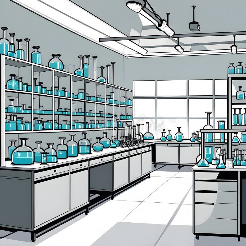 Great Laboratory, AI-Generatet Stock Illustration - Illustration of ...