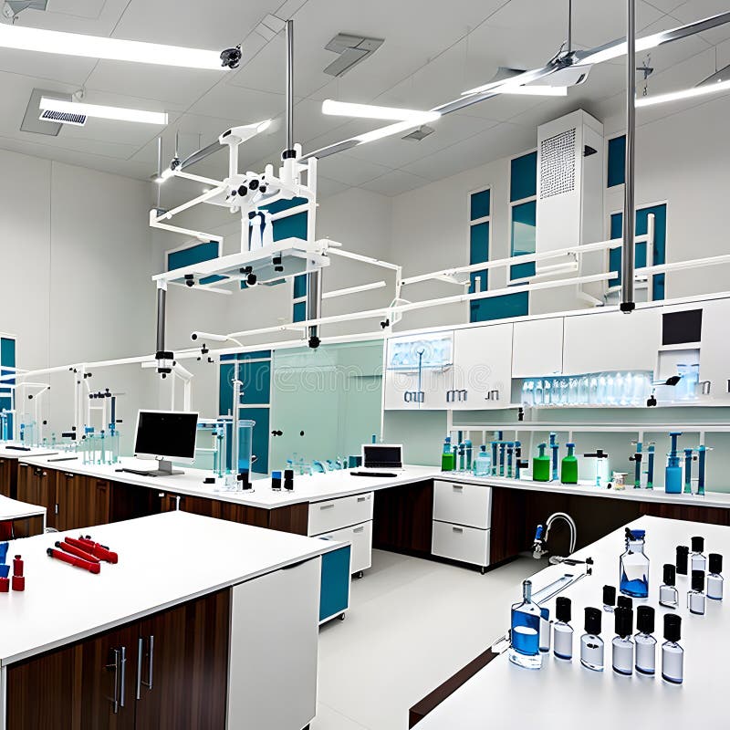 Great Laboratory, AI-Generatet Stock Illustration - Illustration of ...
