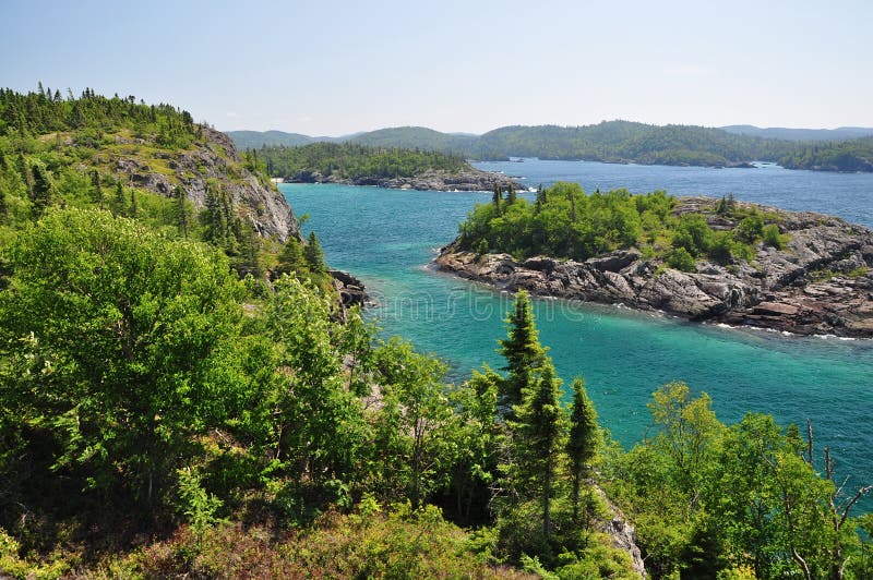 Beautiful Split Rock Lighthouse on Lake Superior Stock Image - Image of ...