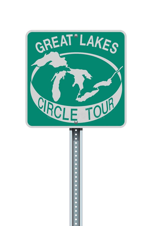 Great Lakes road sign stock vector. Illustration of lakes - 204190195