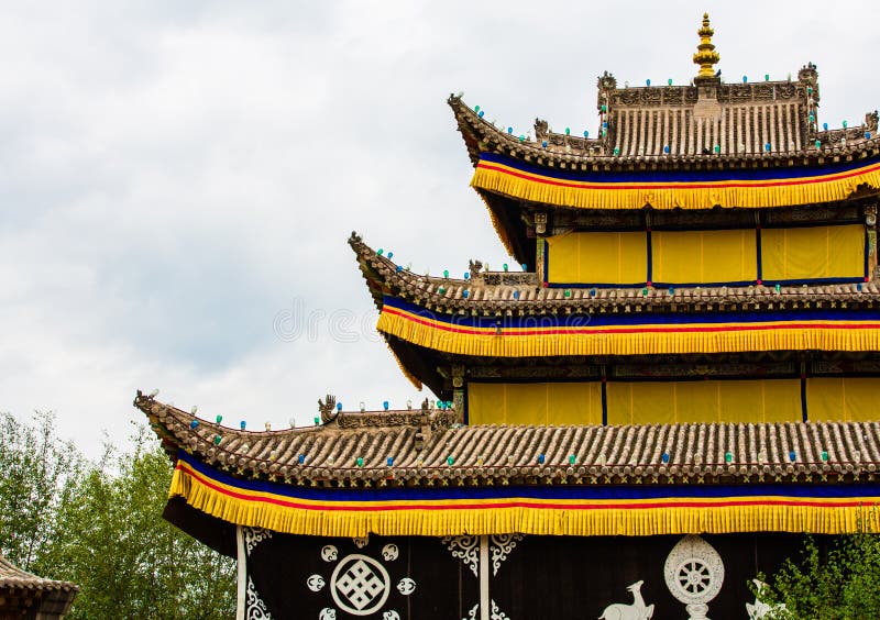 Great Lamasery of Kumbum Ta Er Lamasery Stock Image - Image of china ...