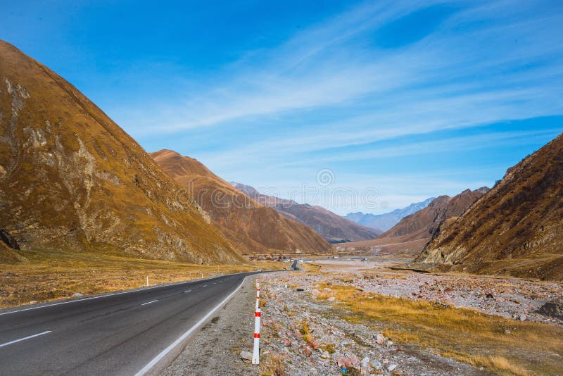Great Landscape of Military Georgian Road Stock Image - Image of ...