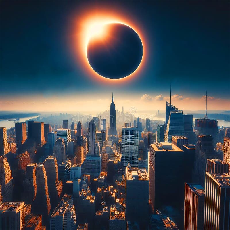 The Great Light Mystery: the Unforgettable Solar Eclipse! Stock ...