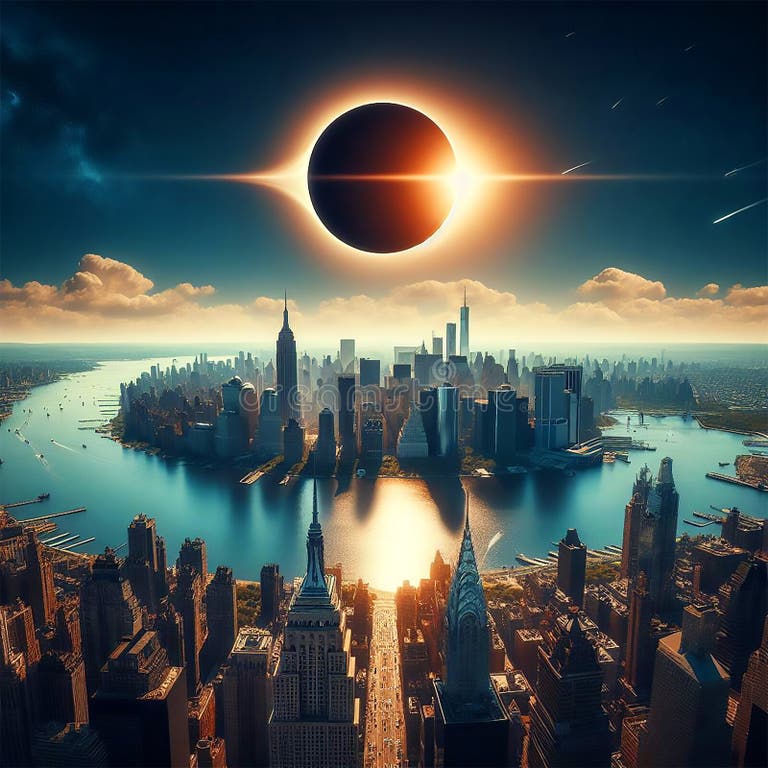 The Great Light Mystery: the Unforgettable Solar Eclipse! Stock ...