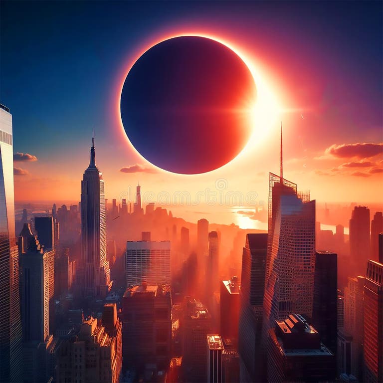 The Great Light Mystery: the Unforgettable Solar Eclipse! Stock ...