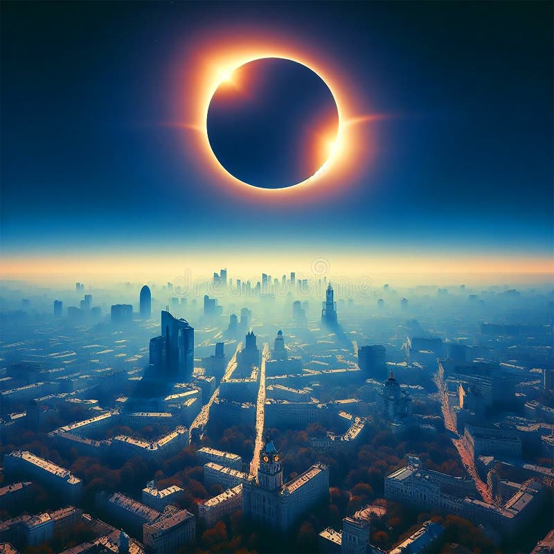 The Great Light Mystery: the Unforgettable Solar Eclipse! Stock ...