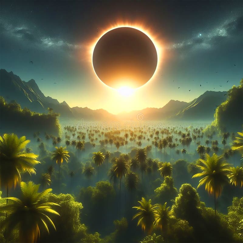 The Great Light Mystery: the Unforgettable Solar Eclipse! Stock ...