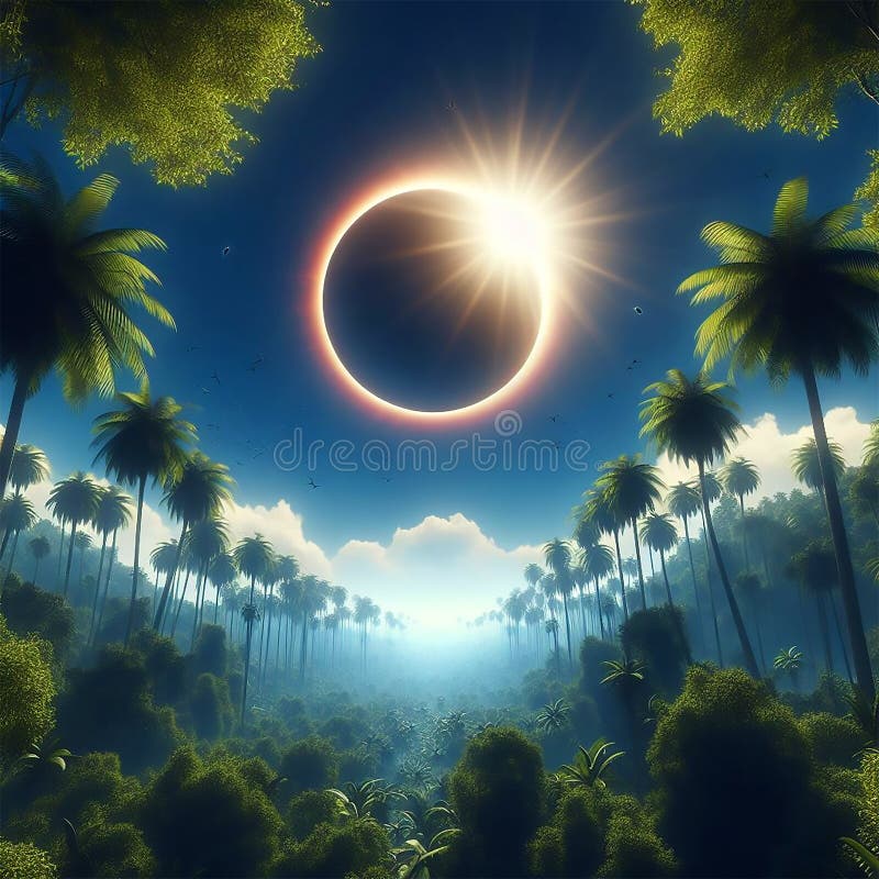 The Great Light Mystery: the Unforgettable Solar Eclipse! Stock ...