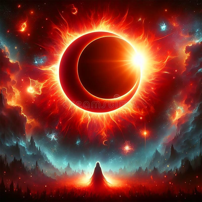 The Great Light Mystery: the Unforgettable Solar Eclipse! Stock ...