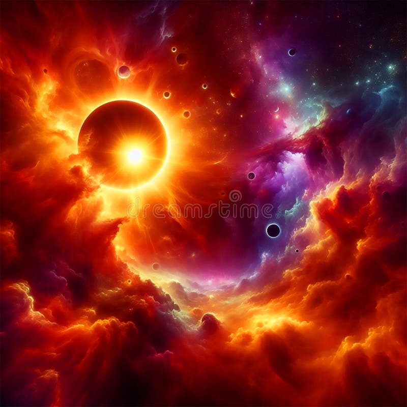 The Great Light Mystery: the Unforgettable Solar Eclipse! Stock ...