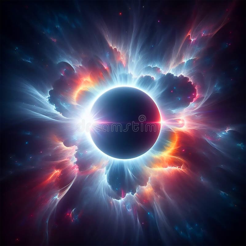 The Great Light Mystery: the Unforgettable Solar Eclipse! Stock ...