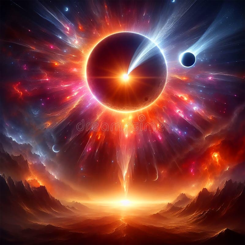 The Great Light Mystery: the Unforgettable Solar Eclipse! Stock ...