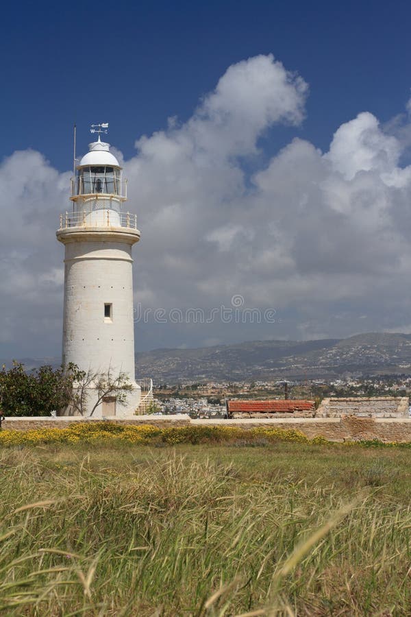 Great Lighthouse in Paphos, Cyprus in the Spring Stock Photo - Image of ...