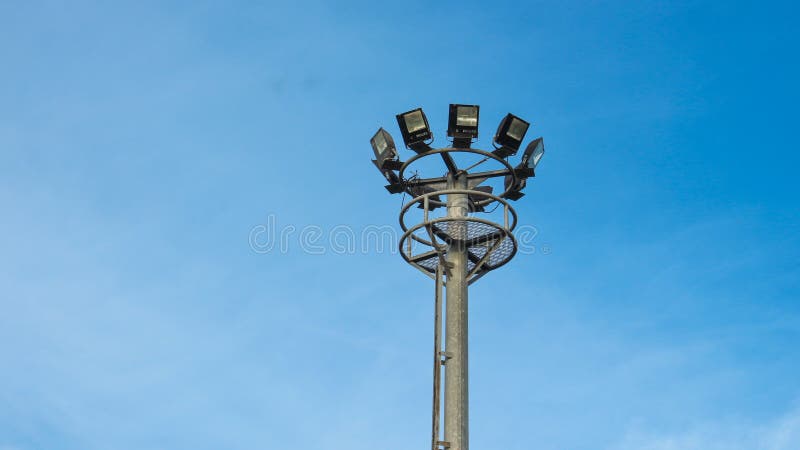 Great Lighting Lamp for Football Stadium Lighting Stock Image - Image ...