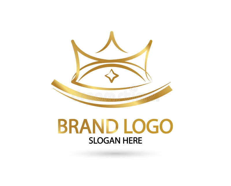 Great Luxury Gold Crown Royal and Elegant Logo Vector Design Stock ...