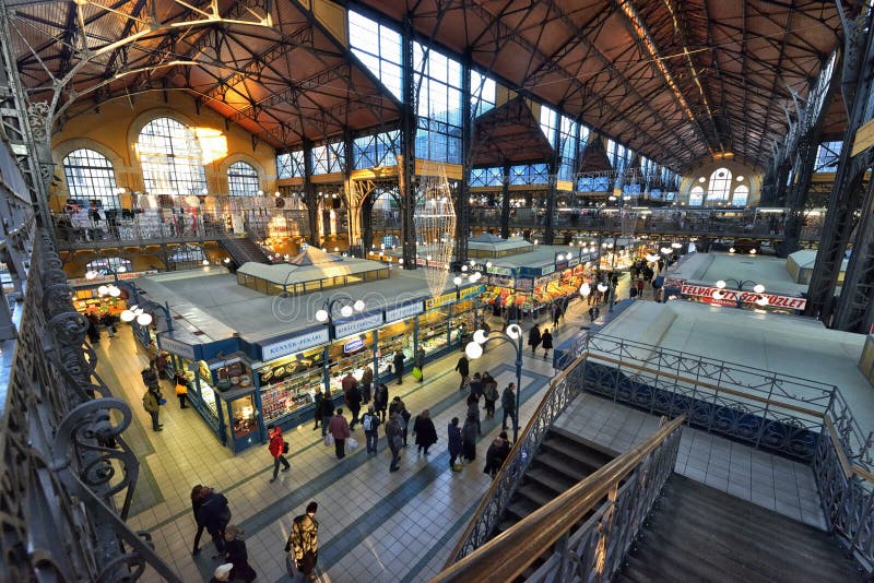 Great Market Hall, Budapest Editorial Photography - Image of indoors ...