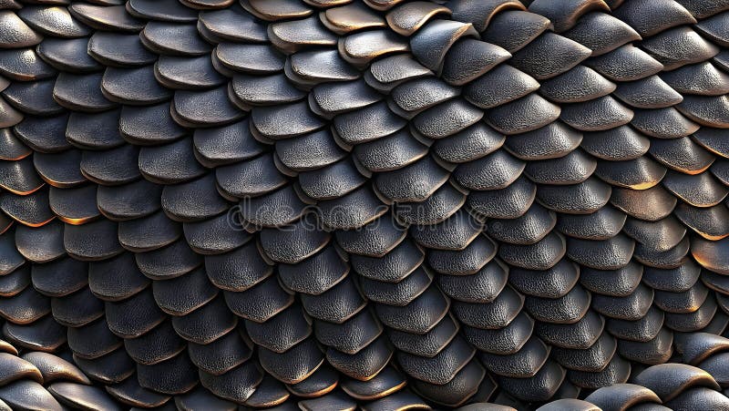 Intricate Black Texture Scales Art Surface Detail Natural Design Stock ...